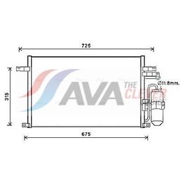 AVA CLEVER CHOICE Kondensator, Klimaanlage dw5137d f&uuml;r DAEWOO