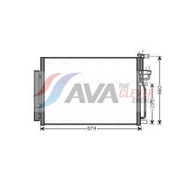 AVA QUALITY COOLING Kondensator, Klimaanlage ola5436d f&uuml;r SATURN Opel CHEVROLET