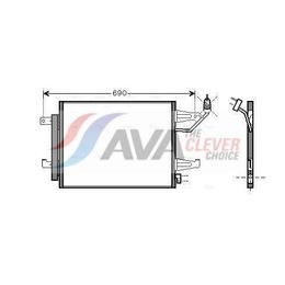 AVA QUALITY COOLING Kondensator, Klimaanlage mta5177d f&uuml;r SMART