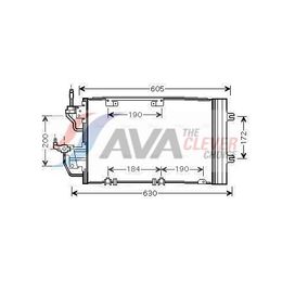 AVA QUALITY COOLING Kondensator, Klimaanlage ol5454d f&uuml;r Vaughall Opel