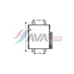 AVA CLEVER CHOICE Kondensator, Klimaanlage du5062d f&uuml;r DAIHATSU