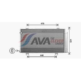 AVA QUALITY COOLING Kondensator, Klimaanlage hd5325d f&uuml;r HONDA