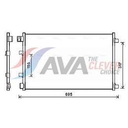 AVA QUALITY COOLING Kondensator, Klimaanlage dna5281 f&uuml;r NISSAN