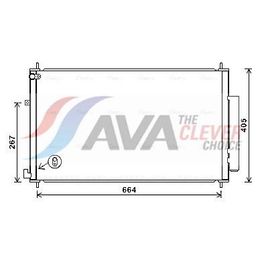AVA QUALITY COOLING Kondensator, Klimaanlage hd5309d f&uuml;r HONDA