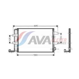 AVA QUALITY COOLING Kondensator, Klimaanlage vna5252 f&uuml;r VW