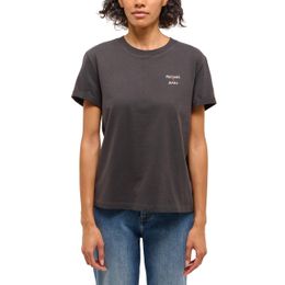 Kurzarmshirt Mustang "Damen Style Monroe", Damen, Gr. S, schwarz, Jersey, 100% Baumwolle, Rundhals, Shirts
