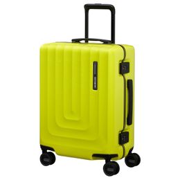 Hartschalen-Trolley Samsonite "FOCUS, verschiedene Gr&ouml;&szlig;en und Farben", Gr. B/H/T: 40cm x 55cm x 23cm 40 l, gelb (metallic lime), Polycarbonat, Koffer, mit festen Trennw&auml;nden und Rei&szlig;verschlusstaschen