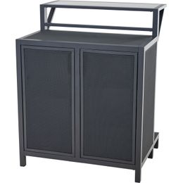 Gartentisch siena GARDEN "PALMA Barelement", schwarz (anthrazit), B:86,5cm H:109cm T:45cm, 75% PVC, 25% Polyester, Tische, Gartentisch, Aluminiumrahmen, Ranotex Bezug dunkelgrau