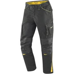 Arbeitsbundhose Uncle Sam "Bund", Gr. 48, EURO, schwarz (schwarz, gelb), Obermaterial: 65% Polyester PES. 35% Baumwolle CO., Hosen