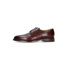 Schn&uuml;rschuh Henry Stevens "Winston PD", Herren, Gr. 44,5, schwarz (schwarzbraun), Kalbsleder, Schuhe Schn&uuml;rschuh, Herren Businessschuh Schn&uuml;rschuh handgefertigt, Lederschuh