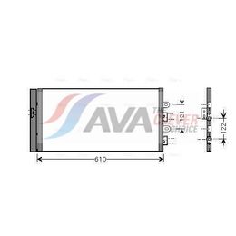 AVA QUALITY COOLING Kondensator, Klimaanlage fta5298d f&uuml;r ZASTAVA Fiat