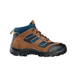 Sicherheitsschuh SAFETY JOGGER WORKS "X2000" Gr. 40, braun (braun, blau), 40, Obermaterial: 50% Rindsleder Leather cow. 50% Textilmaterial TEXMAT., Schuhe