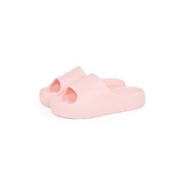 Pantolette Tommy Jeans "TJW CHUNKY POOL SLIDE ESS", Damen, Gr. 39/40, rosa (rose), Synthetik, Schuhe Pantolette, Plateau, Sommerschuh, Schlupfschuh, Bequemschuh, Logoschriftzug