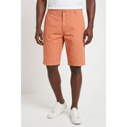 Bermudas Tom Tailor, Herren, Gr. 33, N-Gr, orange (brick orange), Obermaterial: 100% Baumwolle, unifarben, regular fit kniefrei, Hosen Bermudas, Sommerhose im Utility-Look