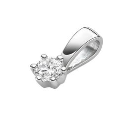 Adelia&acute;s Kettenanh&auml;nger ADELIA&acute;S "Anh&auml;nger 585 Wei&szlig;gold ( 14K ) mit 1 Brillant ( 0,2 ct )", silber, Schmuckanh&auml;nger, Damen, 0,2 VVS = sehr sehr kleine Einschl&uuml;sse, Gold, Kettenanh&auml;nger, Goldanh&auml;nger