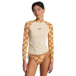 Sporttop Billabong "Tropic Surf Print", Damen, Gr. L, wei&szlig; cap, Obermaterial: 78% Nylon, 22% Elasthan;, Tops Sporttop