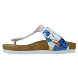 Zehentrenner DOGO "Lila Zehentrenner No More Drama Damen Sandalen, Lila", Damen, Gr. 38, Normalschaft, gr&uuml;n, Lederimitat, Schuhe Zehentrenner, Handgefertigt