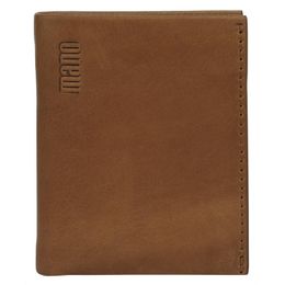 Geldb&ouml;rse mano "LIGATUS", Damen, braun (camel), Leder, leicht gl&auml;nzend, unifarben, Kleinlederwaren, echt Leder