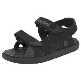 Sandale Timberland "PERKINS ROW BACKSTRAP SANDAL", M&auml;dchen, Gr. 38, schwarz (schwarz schwarz), Synthetik, Schuhe Sandale, mit Klettverschlu&szlig;
