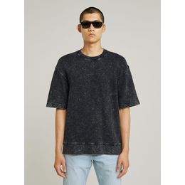 G-Star Raw Longpullover G-STAR "Acid Wash Loose Sweater", Herren, Gr. L, acid dk schwarz, Obermaterial: 100% Baumwolle, Pullover Longpullover