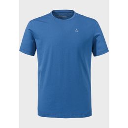 Sch&ouml;ffel Funktionsshirt SCH&Ouml;FFEL "T Shirt Hohberg M", Herren, Gr. 46, 8405, blau, Oberstoff: 60% Baumwolle, 40% Polyester, Rundhals, Shirts Funktionsshirt