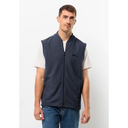 Fleeceweste Jack Wolfskin "LIGHT CURL VEST M", Herren, Gr. L (52), blau (night, blau), OBERSTOFF: 100% POLYESTER. Futter: 100% POLYESTER, Westen Fleeceweste