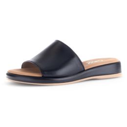 Pantolette Gabor "RHODOS", Damen, Gr. 42, schwarz, Kalbsleder, unifarben, Schuhe Pantolette, Sommerschuh, Komfortschuh, kleiner Stretcheinsatz, Weite G (=weit)