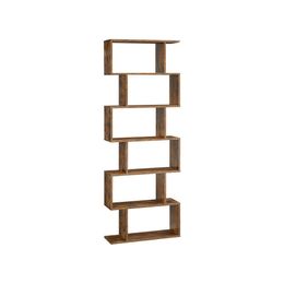 Boxxx Regal, Braun, Holzwerkstoff, Vintage, 70x190.5x24 cm, Typenauswahl, Beim&ouml;bel erh&auml;ltlich, stehend, Wohnzimmer, Regale, B&uuml;cherregale