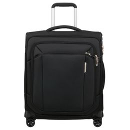 Weichgep&auml;ck-Trolley Samsonite "RESPARK, verschiedene Gr&ouml;&szlig;en und Farben", Gr. B/H/T: 45cm x 56cm x 25cm 60 l, schwarz (ozone schwarz), Polyester, Koffer, mit mehreren Tragegriffen, Innenmaterial aus Polyester
