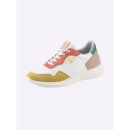 Sneaker Heine, Damen, Gr. 36, bunt (wei&szlig;, bunt), Leder, Synthetik, Veloursleder, Schuhe Sneaker