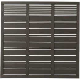 Sichtschutzelement Plus "Silence", grau (umbragrau), H:170cm L:176cm, Massivholz, Stahl, Zaunelemente, H&ouml;he: 170 cm, Gesamtl&auml;nge: 5,64 bis 13,04 m, zum Aufschrauben