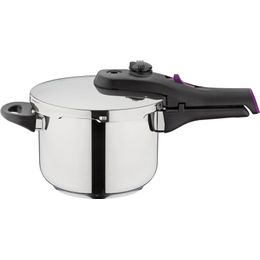 Schnellkochtopf GSW "3,2l Dampfkochtopf zum Bio-/Schnellgaren System RAPID", silber (silberfarben), H:13,5cm &Oslash;:18cm, T&ouml;pfe, Schnellkochtopf, Fassungsverm&ouml;gen 3,2 l, 2 Garstufen, Innenskala, Induktion
