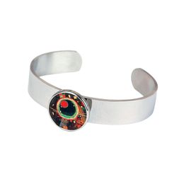 DeMarie Armreif Edelstahl mit Silber-/Goldeinlage