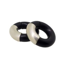 DeMarie Ohrringe 925 Sterling Silber Kautschuk