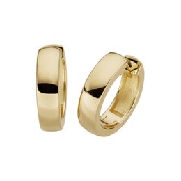 OROLINO Ohrringe Gold 585 hochglanzpoliert 3,9mm breit, 15,2mm Durchmesser
