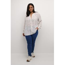 Kaffe Langarm - Hemd Regular fit Chalk / Multicolor Dots white multi