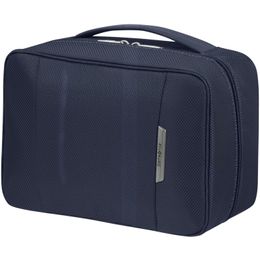 Kulturbeutel Samsonite "RESPARK Toilet Kit Weekender", Gr. B/H/T: 25cm x 17cm x 11cm, blau (midnight blau), Polyester, Taschen Kulturbeutel, Kosmetiktasche Reisekosmetiktasche Beauty-Bag mit Tragegriff