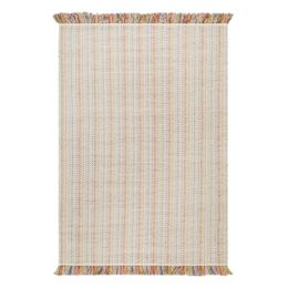 Teppich Esprit "Kids Durrie", bunt (multicolor), B:160cm H:6mm L:230cm, Schurwolle, Teppiche, Teppich, Kinderteppich, kurzflor, handgewebt, Wolle, nat&uuml;rlich, gestreift