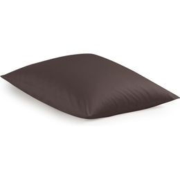 Kissenbezug Irisette "Paris 8000", schoko, B:80cm L:80cm, Mako-Satin, Obermaterial: 100% Baumwolle, Kissenbez&uuml;ge, Kissenbezug, Hochwertiger Premium Kissenbezug