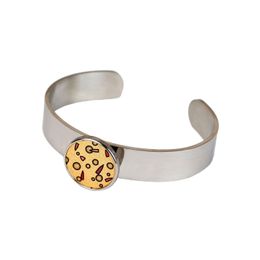 DeMarie Armreif Edelstahl mit Silber-/Goldeinlage