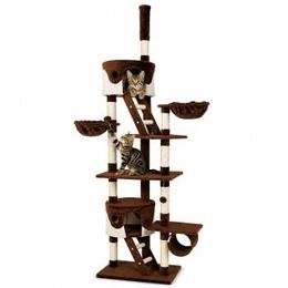 Lionto Kratzbaum XXL, H&ouml;henverstellbar (230 - 250 cm) braun/ beige