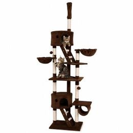 Lionto Kratzbaum XXL, H&ouml;henverstellbar (230 - 250 cm) braun