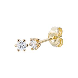 OROLINO Ohrringe Gold 585 mit 2x Brillant zus. 0,25 ct.
