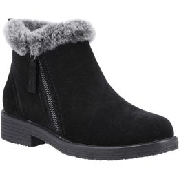 Hush Puppies Marnie Wildleder Damen Schwarz Winter Stiefeletten