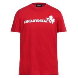 Dsquared2 Cool Fit T-shirt In Rot Mit Ahornblatt-logo