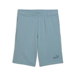 Sporthose Puma "Essentials No. 1 Logo Shorts Jungen", M&auml;dchen, Gr. 140, Normalgr&ouml;&szlig;en, seafoam blau, Obermaterial: 32% Polyester, 68% Baumwolle. Tasche &ndash; Oben: 100% Baumwolle, unifarben, regular fit, Hosen Sporthose