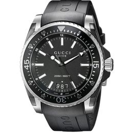 Gucci Dive Schwarze Herrenuhr YA136204 - Stilvoller und langlebiger Zeitmesser