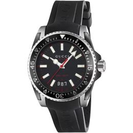 Gucci YA136303 Tauchen schwarzes Zifferblatt Silikonband Herrenuhr