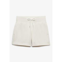 Shorts Superdry "STUDIOS SWEAT SHORT", Damen, Gr. S, N-Gr, wei&szlig; (sanftes wei&szlig;), Jersey, Obermaterial: 100% Baumwolle, unifarben, slim fit ca. Mitte Knie, Hosen Shorts