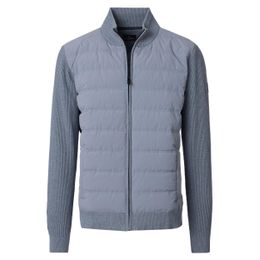Strickjacke Casamoda "Casamoda Strickjacke uni", Herren, Gr. L, hellblau, 100% Baumwolle, Strickjacken Strickjacke